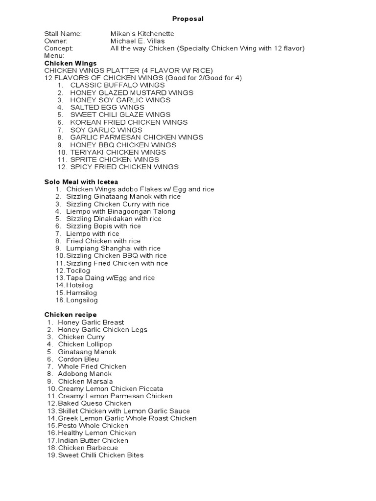 Proposal Final | PDF | Food Ingredients | Foods