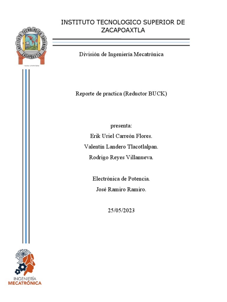 Reductor Buck | PDF | Ingenieria Eléctrica | Fuente de alimentación