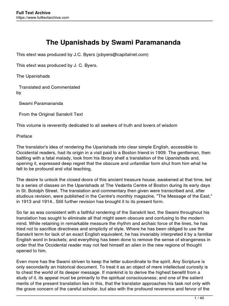 Isha The Upanishads | PDF | Ātman (Hinduism) | Upanishads