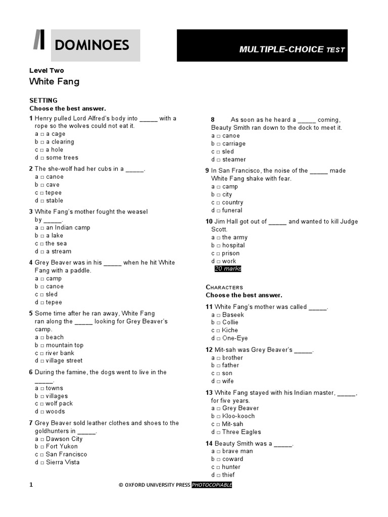 Dominoes2 Whitefang | PDF | White Fang