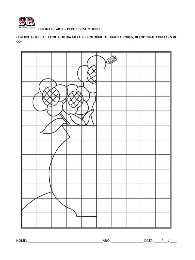 DESENHO SIMÉTRICO para Completar | PDF