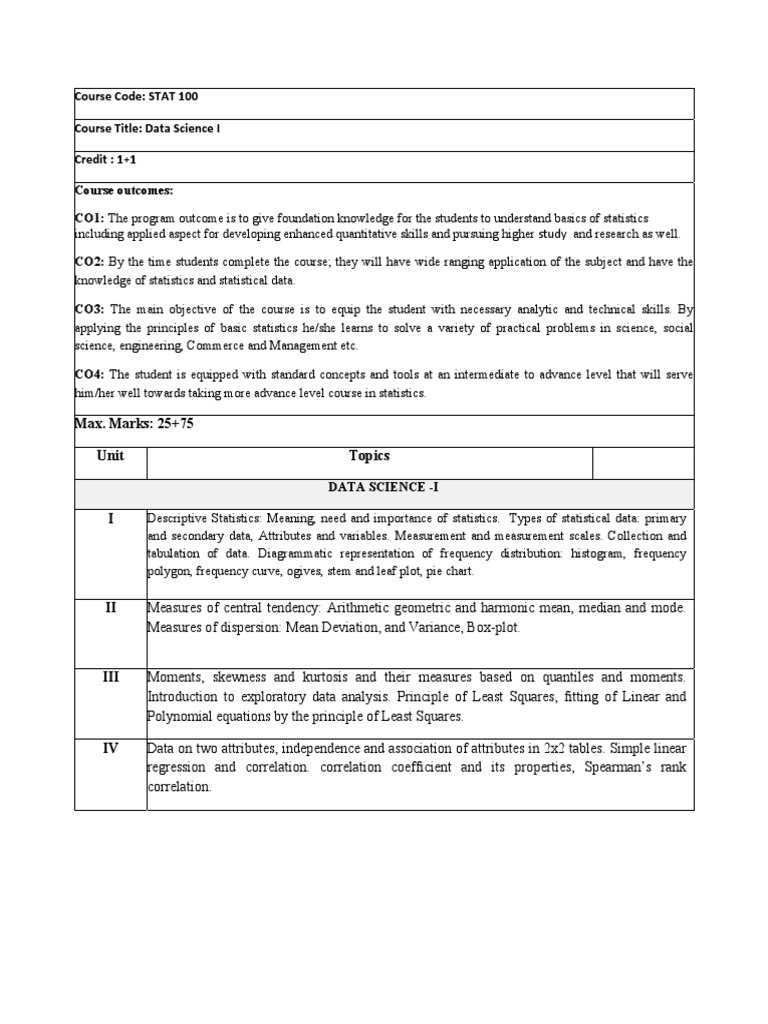 STAT 100 - Data Science I | PDF | Statistics | Mean