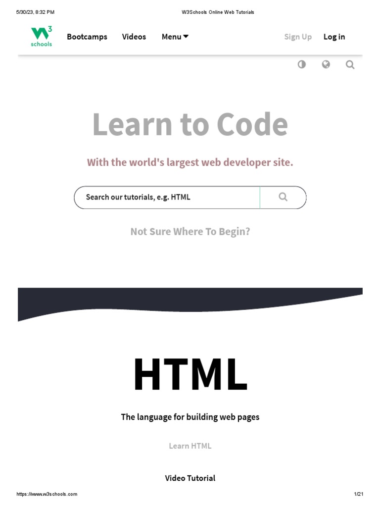 W3Schools: Learn Web Development | PDF | World Wide Web | Internet & Web