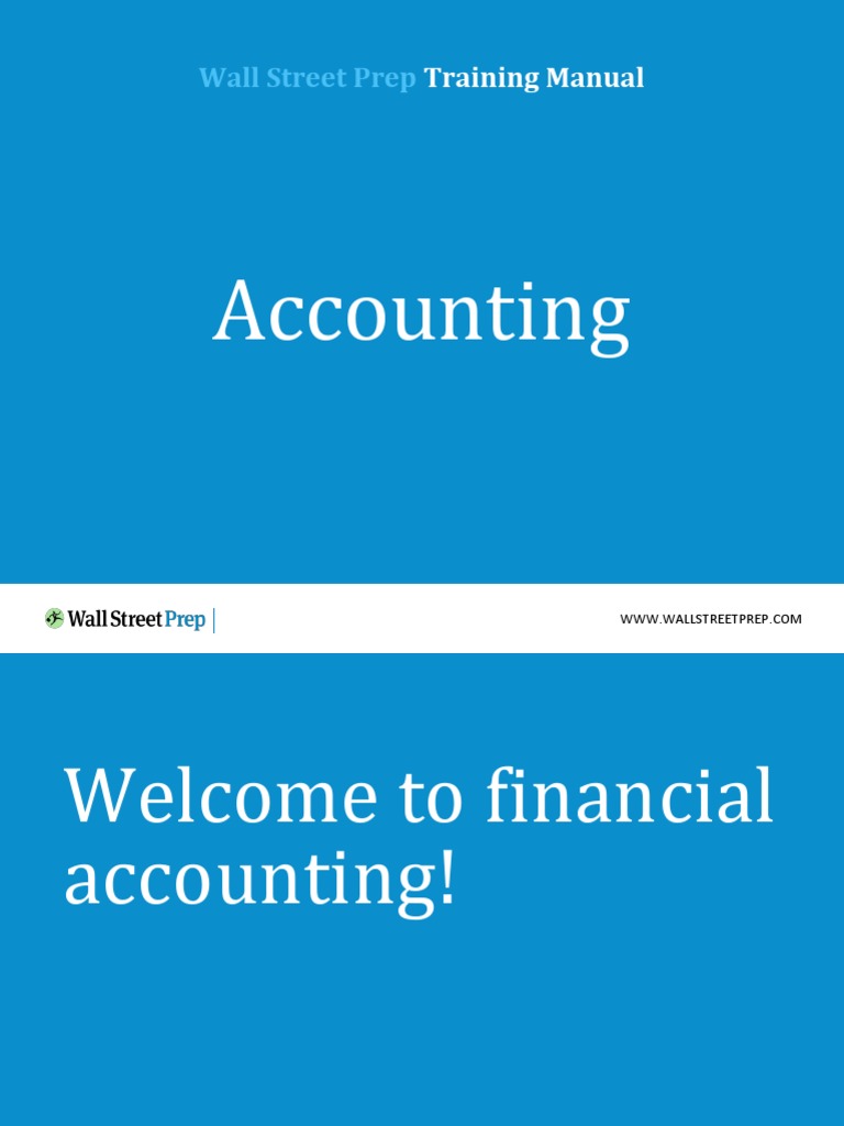 Wall Street Prep Accounting Manual Exercises A-F | PDF | Debits And Credits | Depreciation