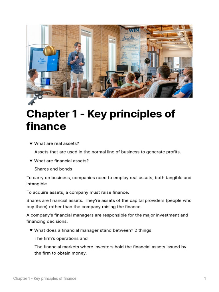 Actuarial Science - Key Principles of Finance | PDF