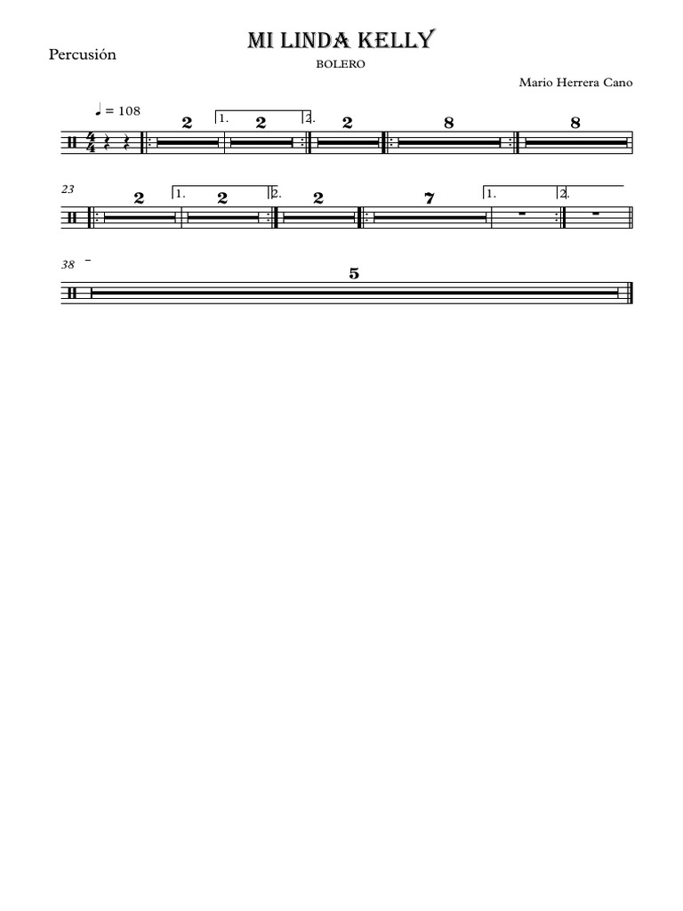 Mi Linda Kelly - Percusión | PDF