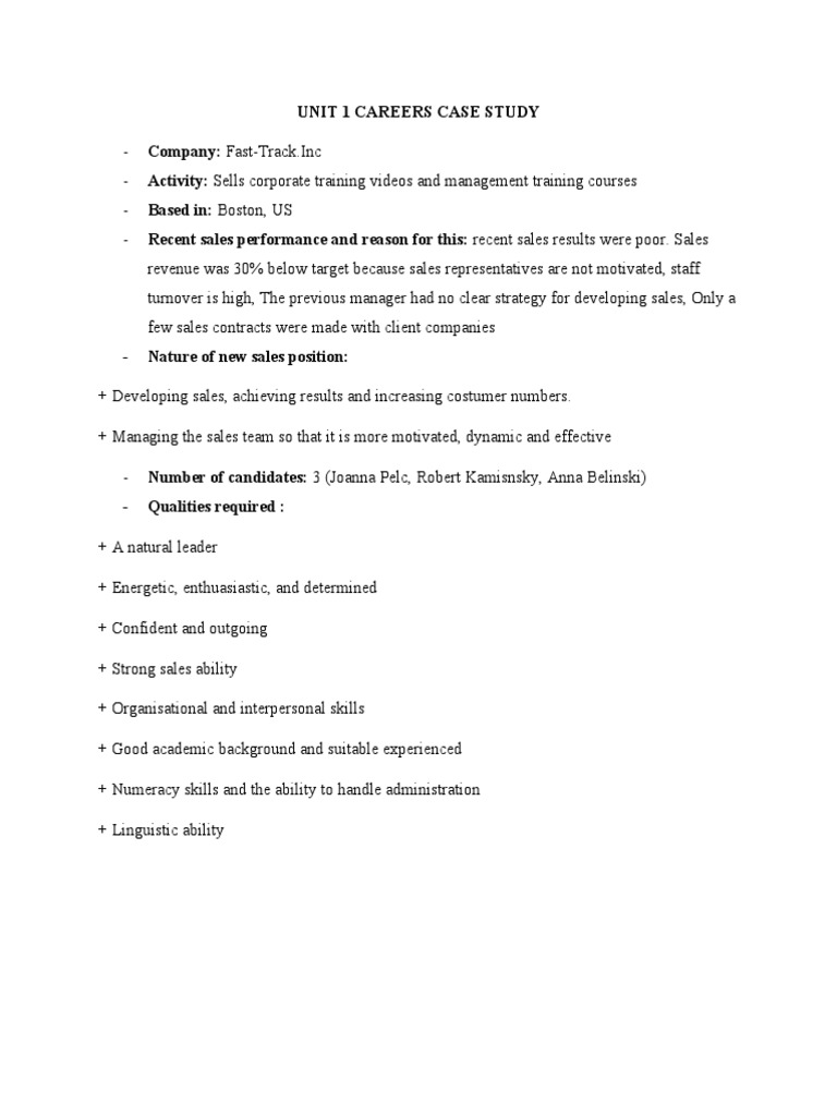 Unit 1 Case Study Nhóm 2 | PDF