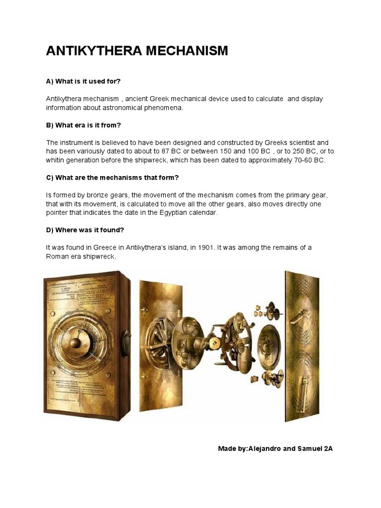 Antikythera mechanism | PDF