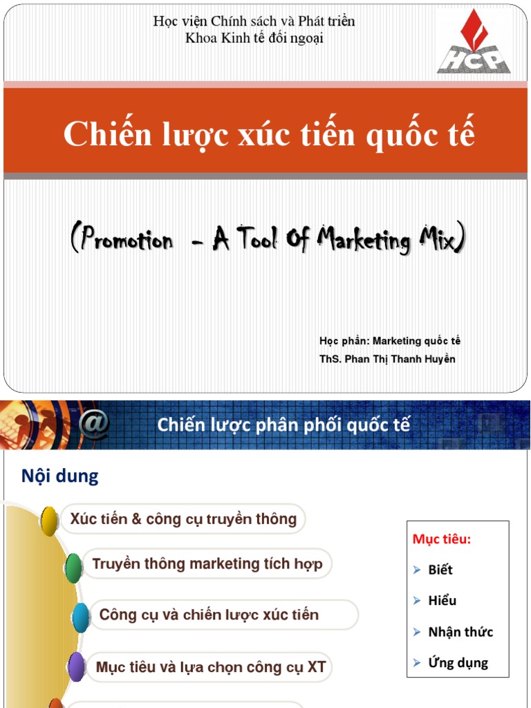 MKT QT Bai 9 Chien Luoc Xuc Tien Quoc Te | PDF