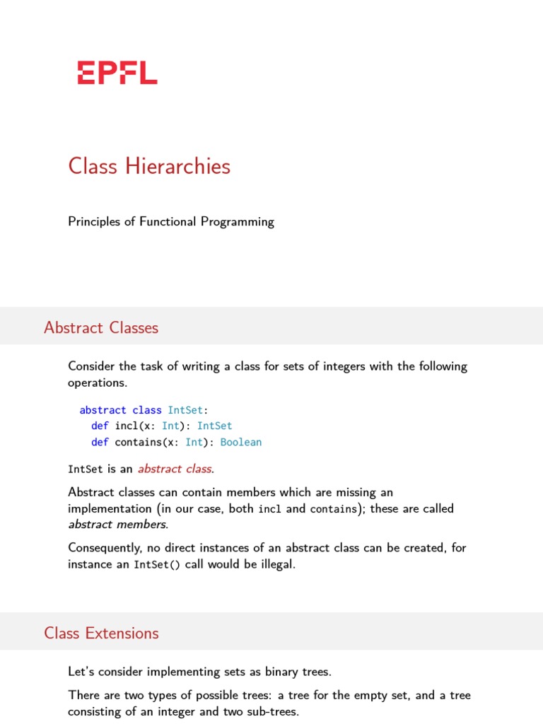 Class Hierarchy Pdf Scala Programming Language Inheritance Object Oriented Programming 8125