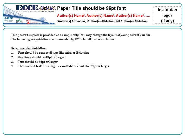 ECCE Poster Formatting Guidelines | PDF