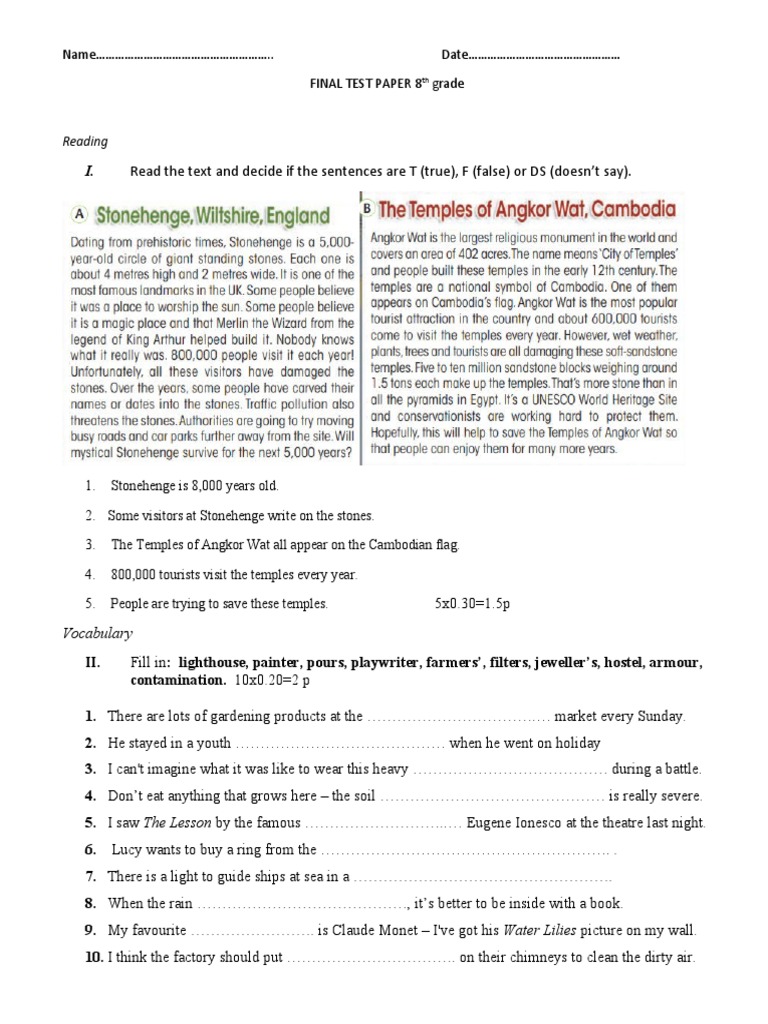 Test 8 FINAL | PDF | Art