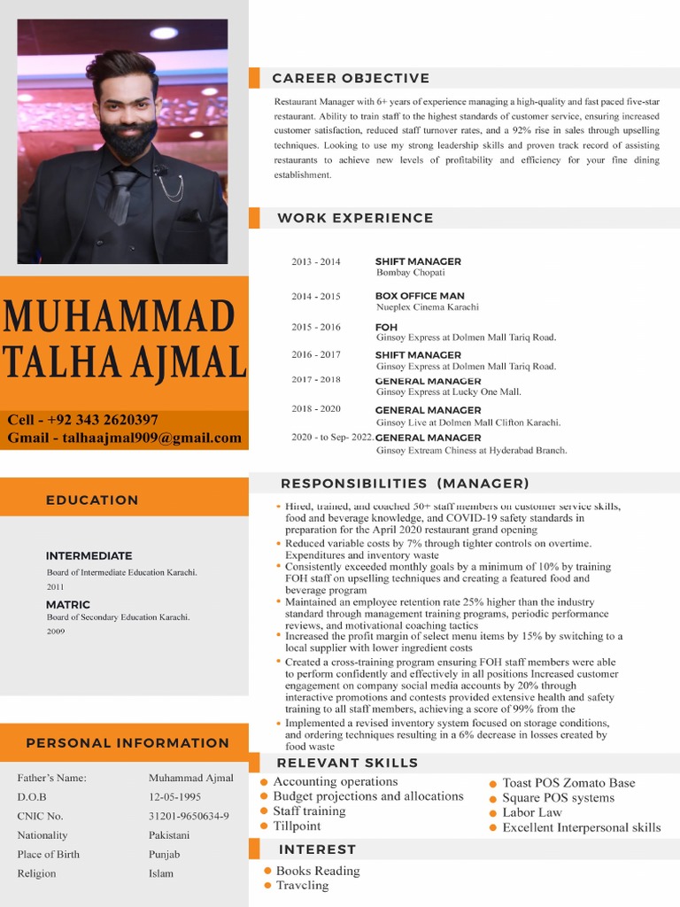Talha CV | PDF