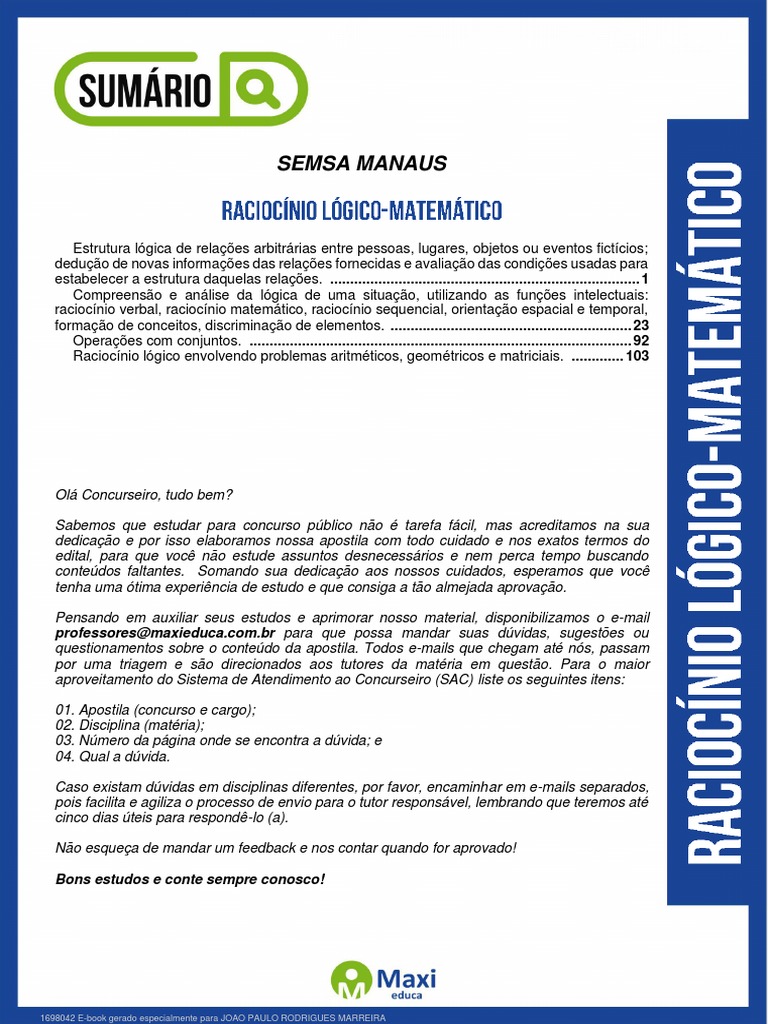 02 Raciocinio Logico Matematico | PDF