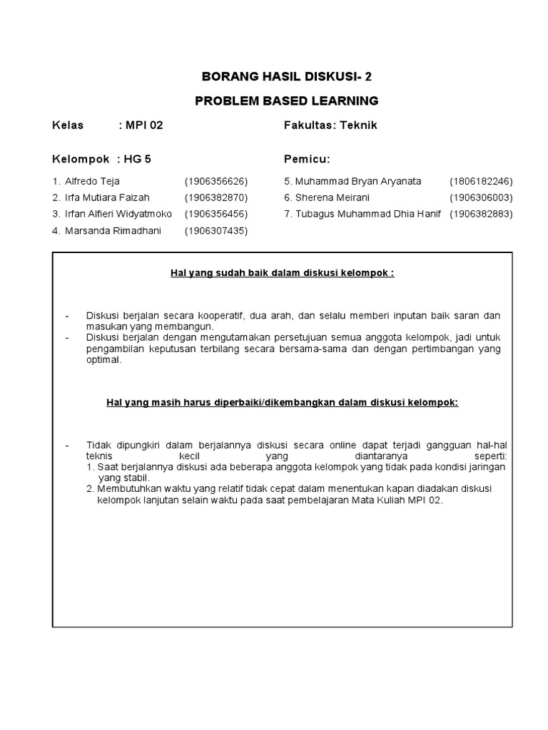 Diskusi Kelompok MPI 02: Hasil dan Rencana | PDF | Komputer | Teknologi & Rekayasa