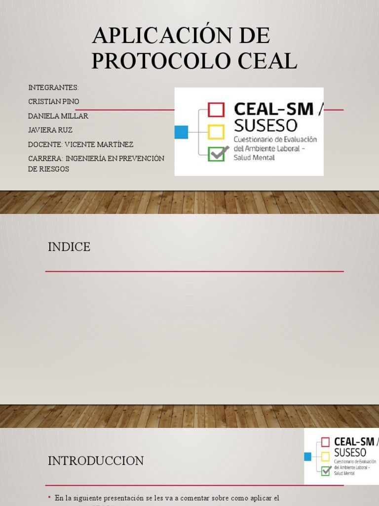 Aplicación de Protocolo CEAL Presentacion | PDF
