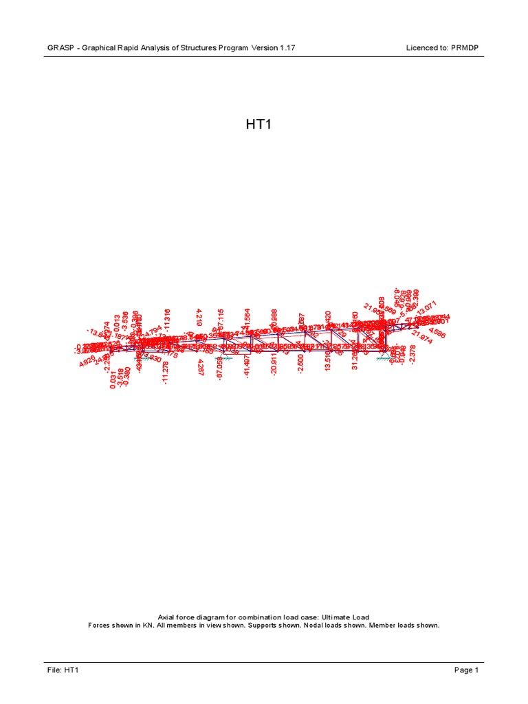 GRASP - Graphical Rapid Analysis of Structures Program Version 1.17 Licenced To: PRMDP | PDF ...