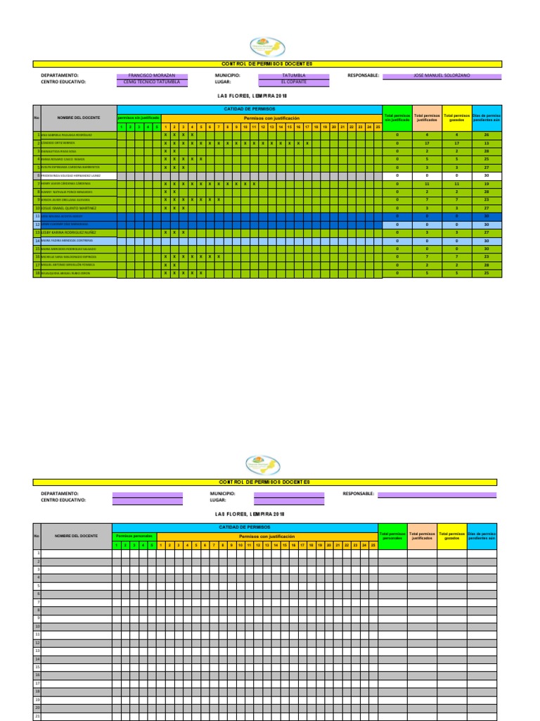 Control de Permisos Docentes3 | PDF