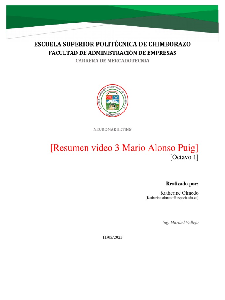 Mario Alonso Puig | PDF | Experiencia | Ansiedad