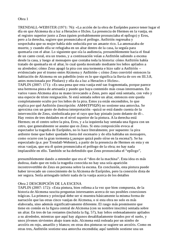 Alcmena Texto | PDF | Zeus