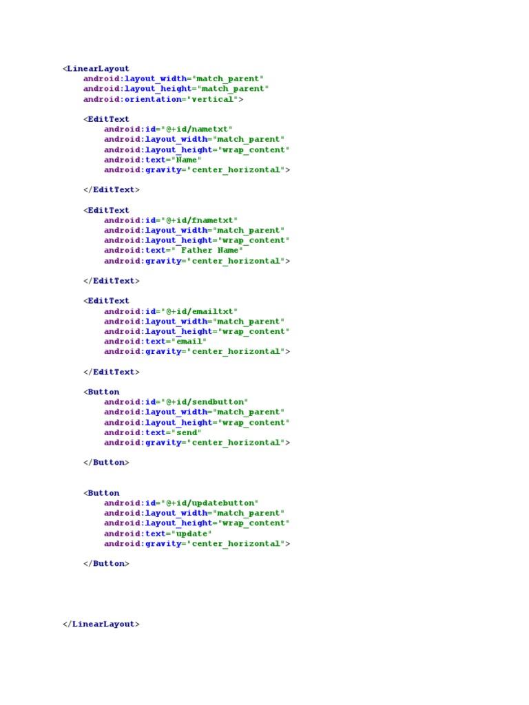 LinearLayout of Update | PDF