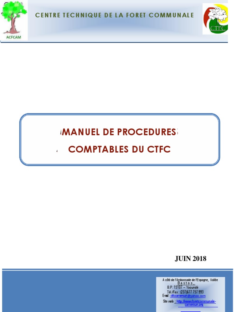 Manuel des procédures comptables CTFC | PDF | Audit | Comptabilité