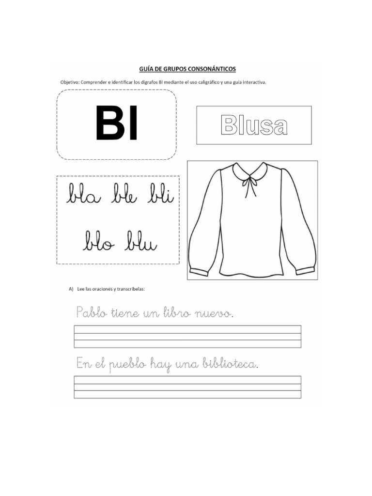 Guia Grupo Consonantico BL | PDF
