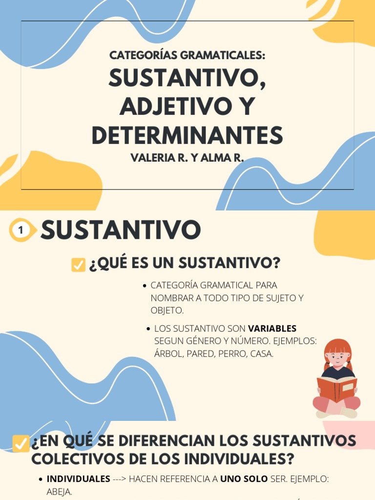Sustantivo, Determinante y Adjetivo | PDF | Adjetivo | Sustantivo
