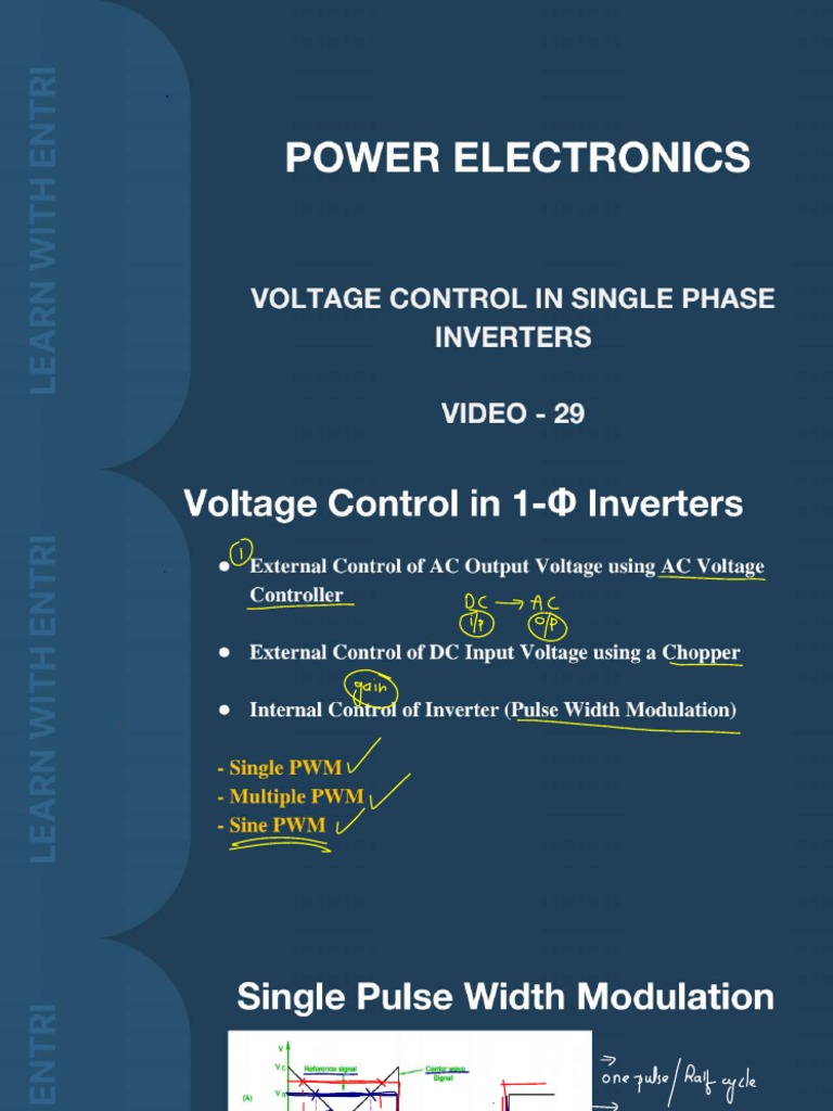 Voltage Control in Single Phase Inverters | PDF