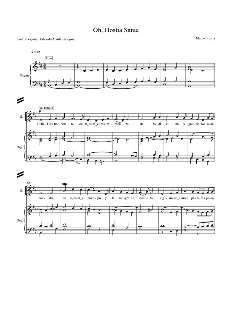Oh, Hostia Santa - Frisina | PDF