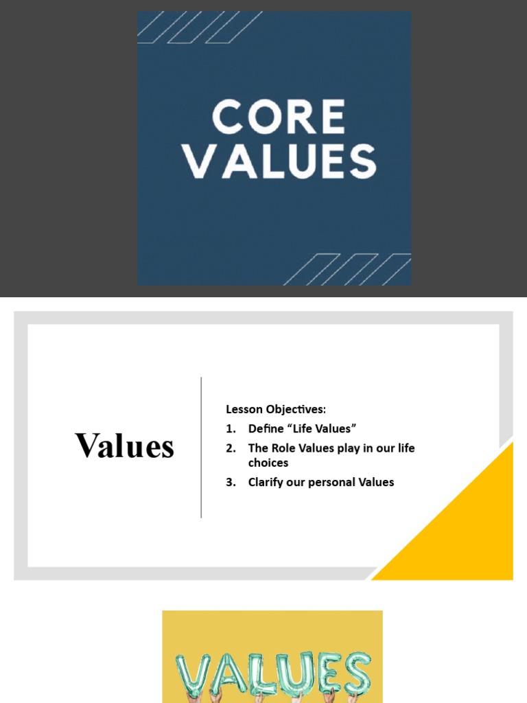 Values PowerPoint | PDF | Thought | Behavioural Sciences