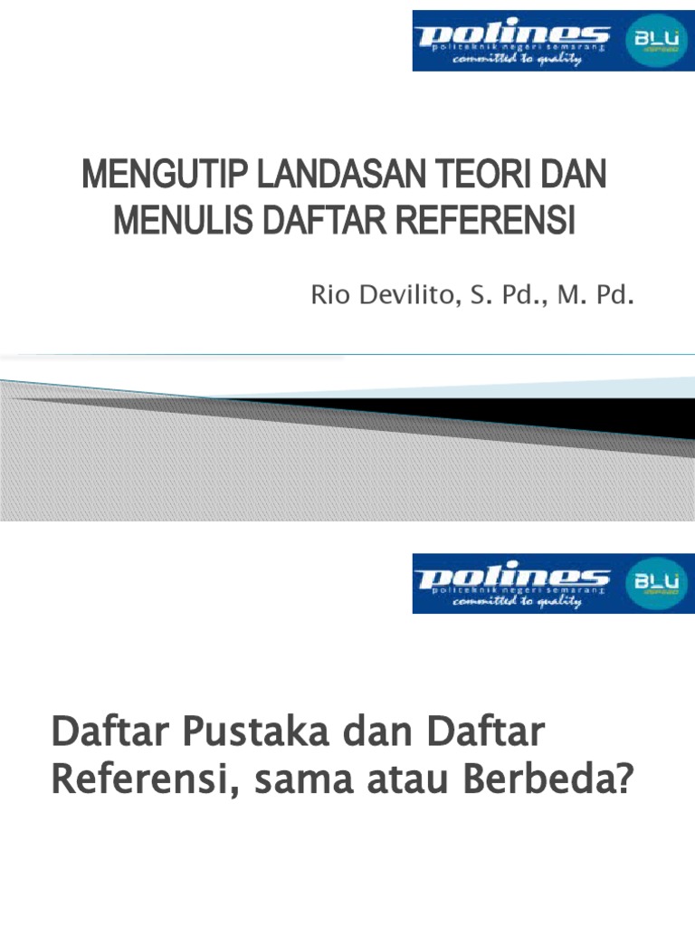 Landasan Teori Dan Daftar Referensi | PDF