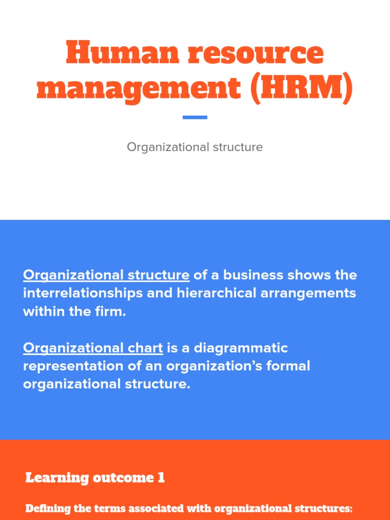Human Resource Management - Organizational Structure | PDF