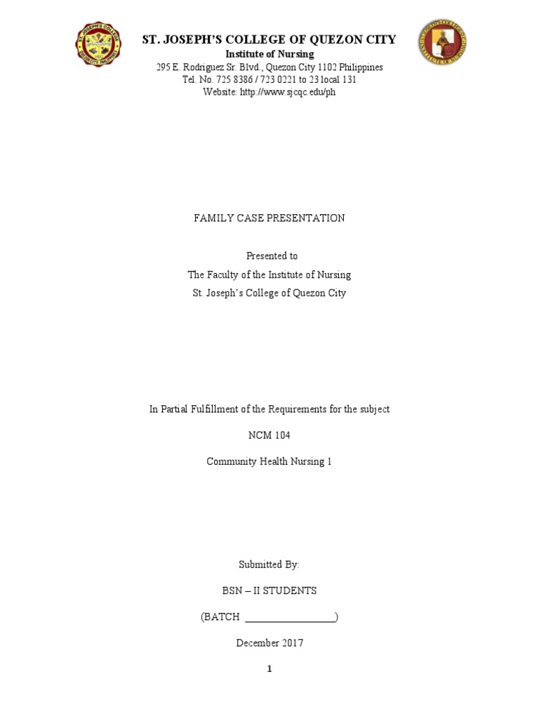 Family Case Presentation Part 1 | PDF