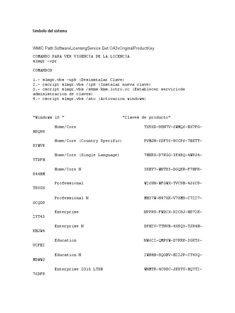 Simbolo del sistema | PDF