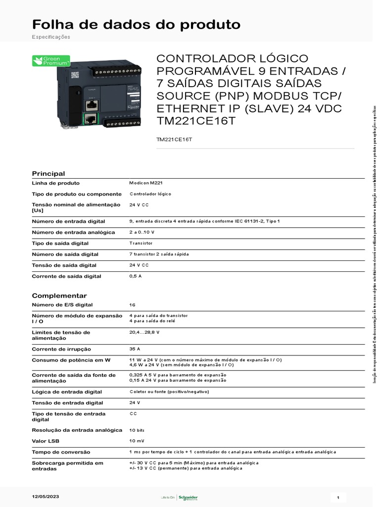 Modicon M221 - TM221CE16T | PDF | USB | Ethernet