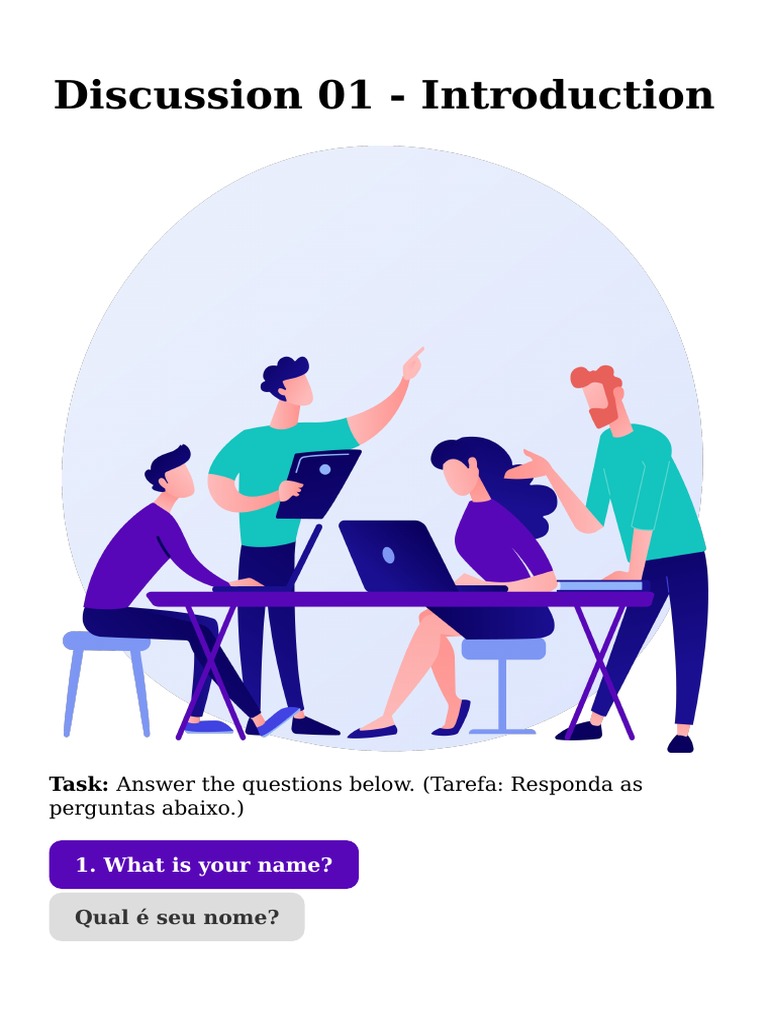Discussion 01 - Introduction | PDF