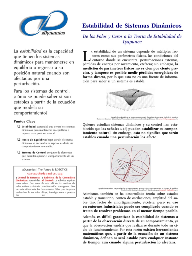 Estabilidad | PDF | Ecuaciones | Valores propios y vectores propios