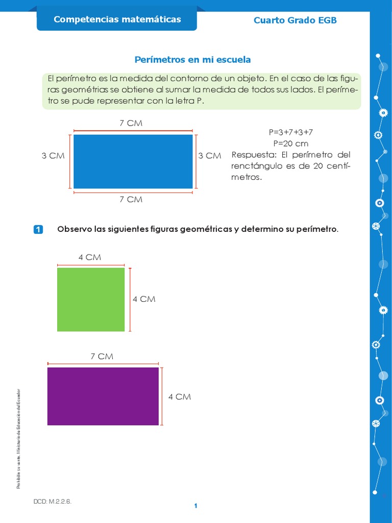 51.ficha Pedagogica Perimetros en Mi Escuela | PDF | Matemáticas