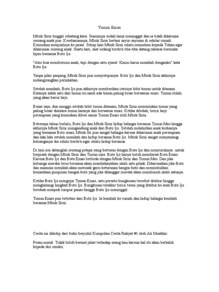 Timun Emas | PDF