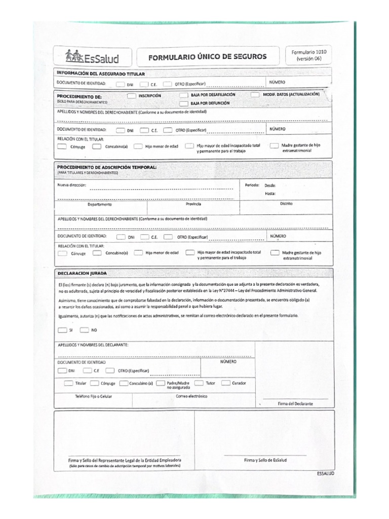 FORMULARIO 1010 | PDF