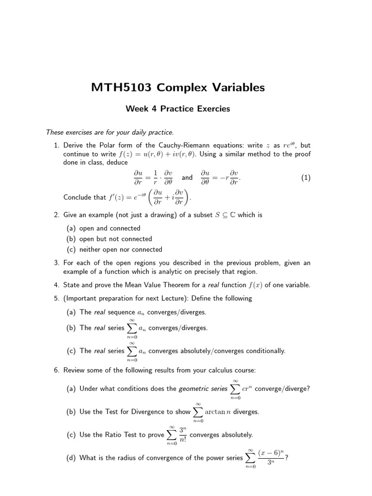 Exercises Week4 | PDF