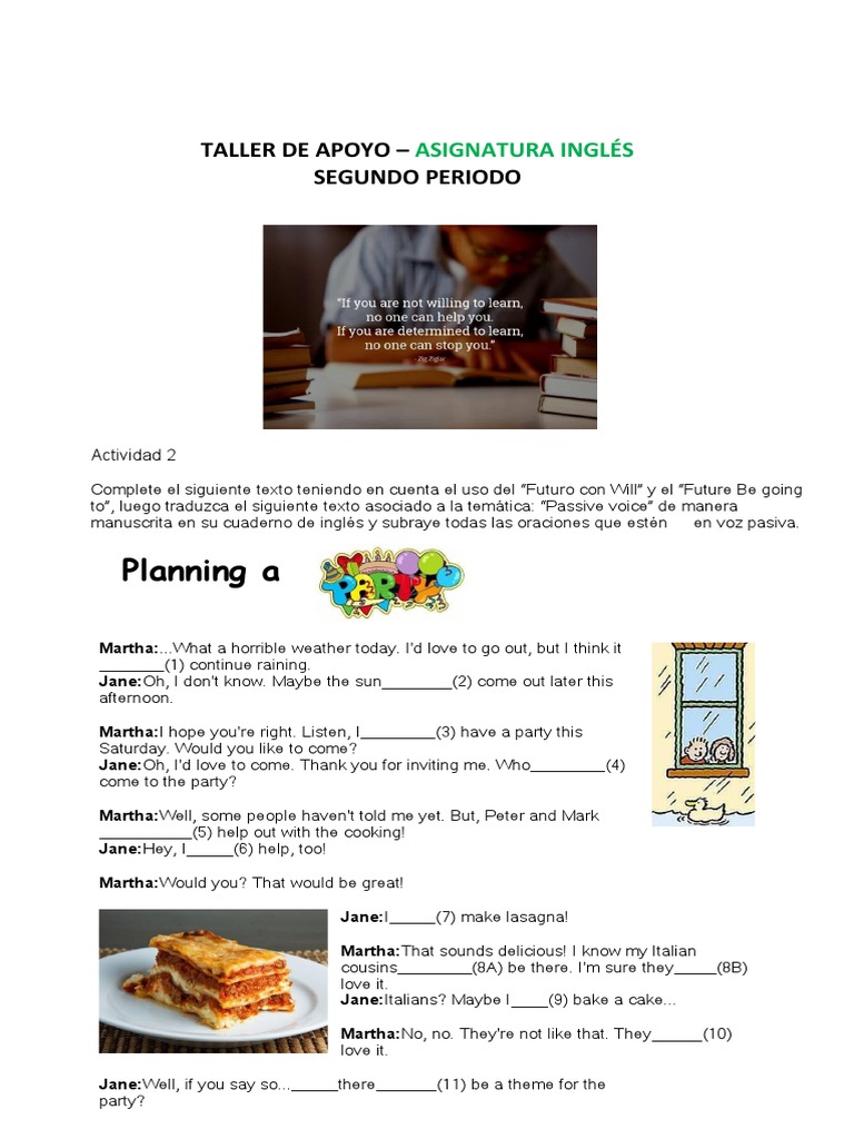 Ingles 9 Taller Guia | PDF