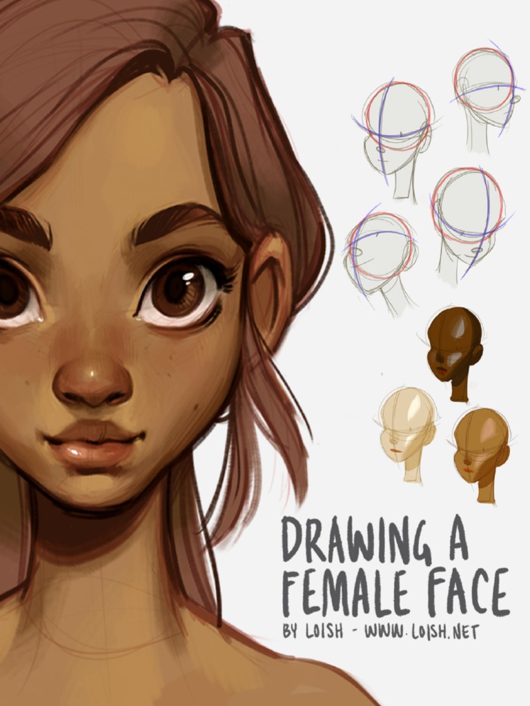 Loish Drawing A Face Tutorial | PDF