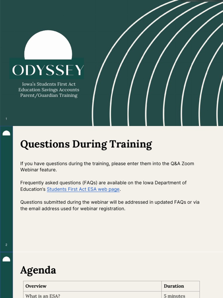 Odyssey ESA Application PowerPoint For Iowa Families | PDF | Tuition ...
