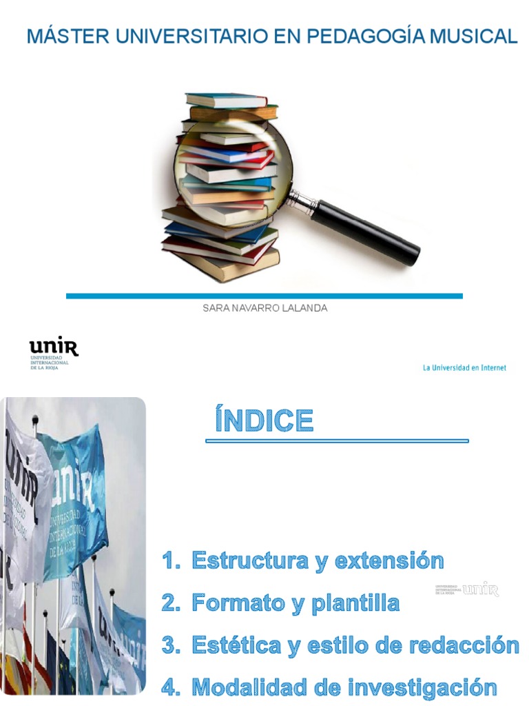 Presentacion Modalidades de TFM | PDF | Experimentar | Bibliografía