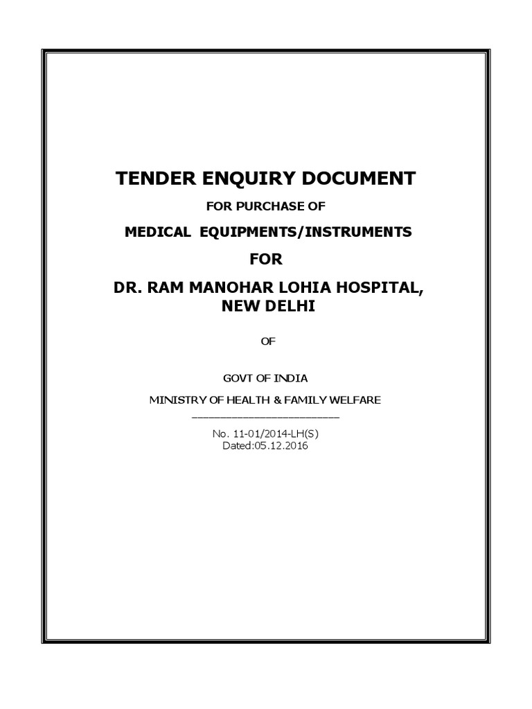 View Tender File | PDF | Surgery