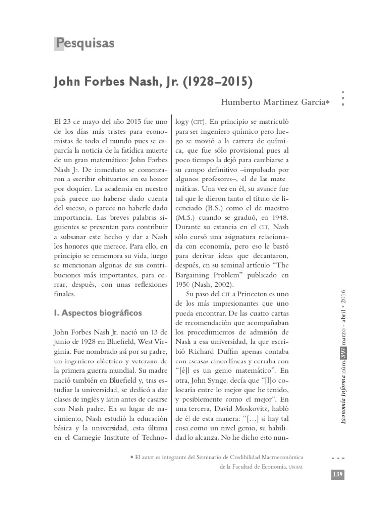 John Forbes Nash | PDF
