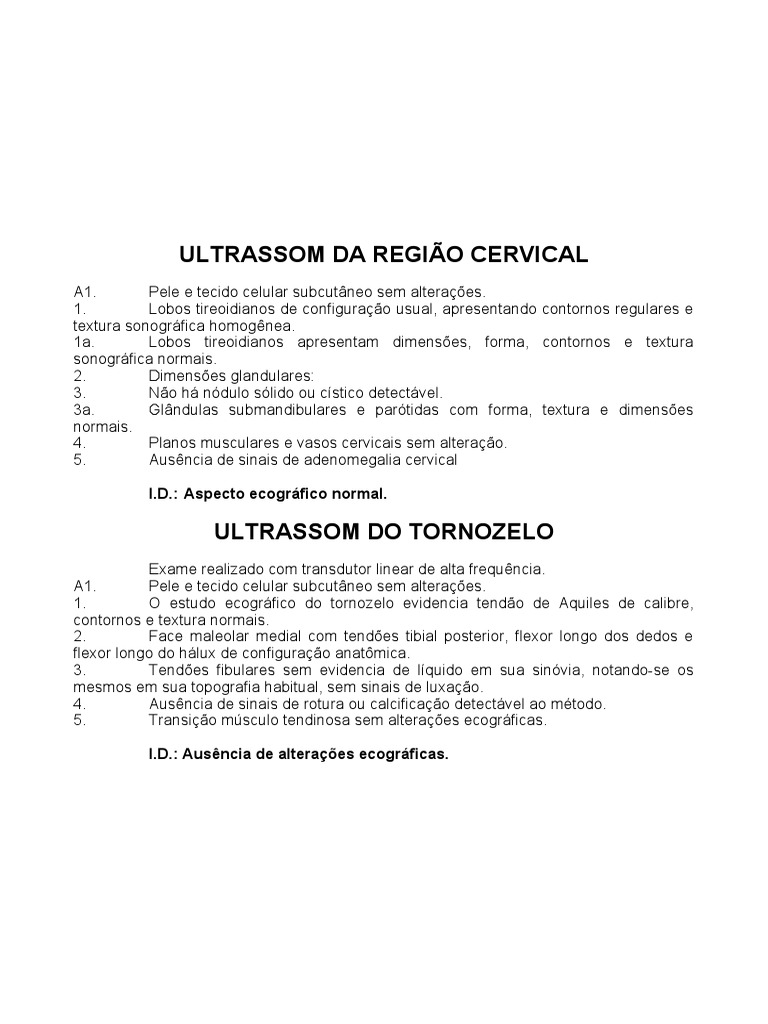 Ultrassom Da Região Cervical | PDF