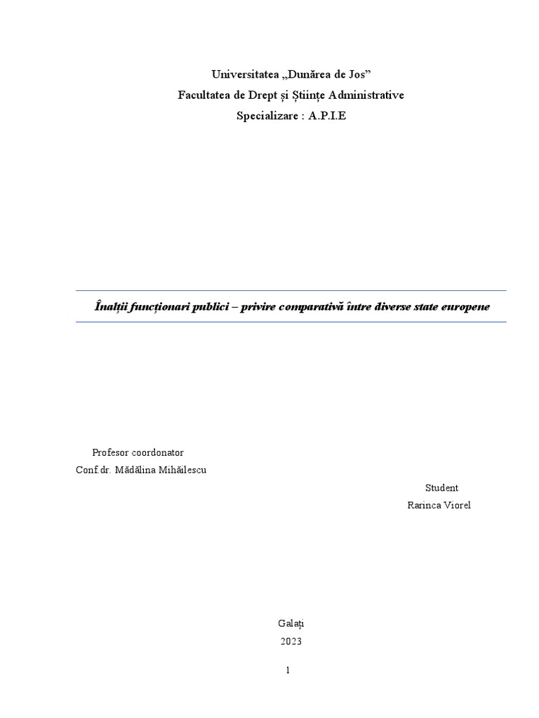 Inaltii Functionari Publici | PDF